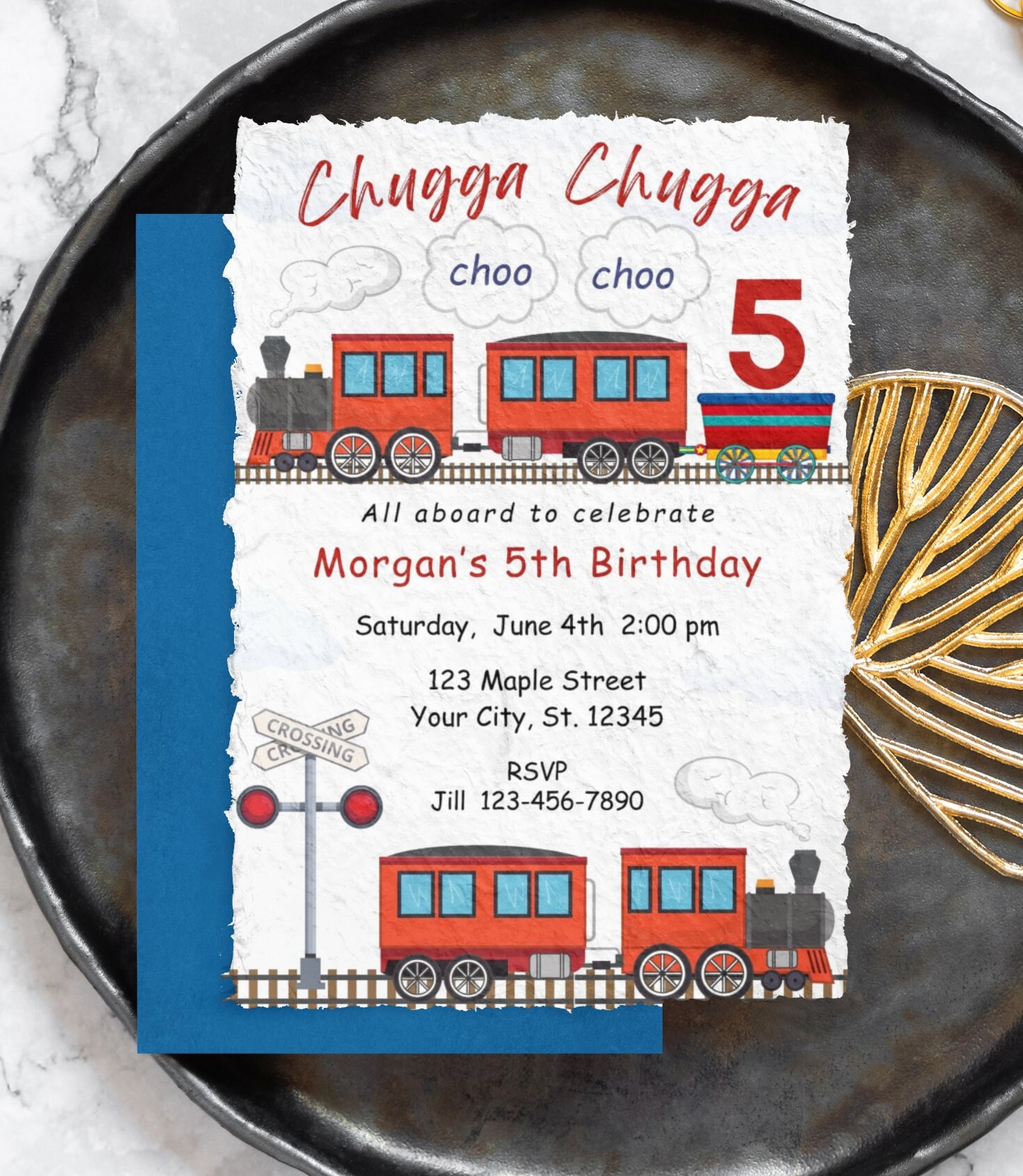 Editable Train Birthday Invitation Template Toy Train Invitation Train ...