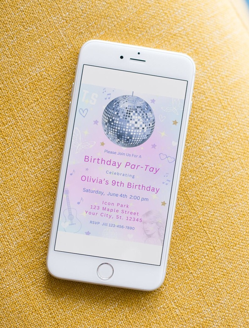Swiftie Invitation Swiftie Birthday Invitation Swiftie Party Invitation ...