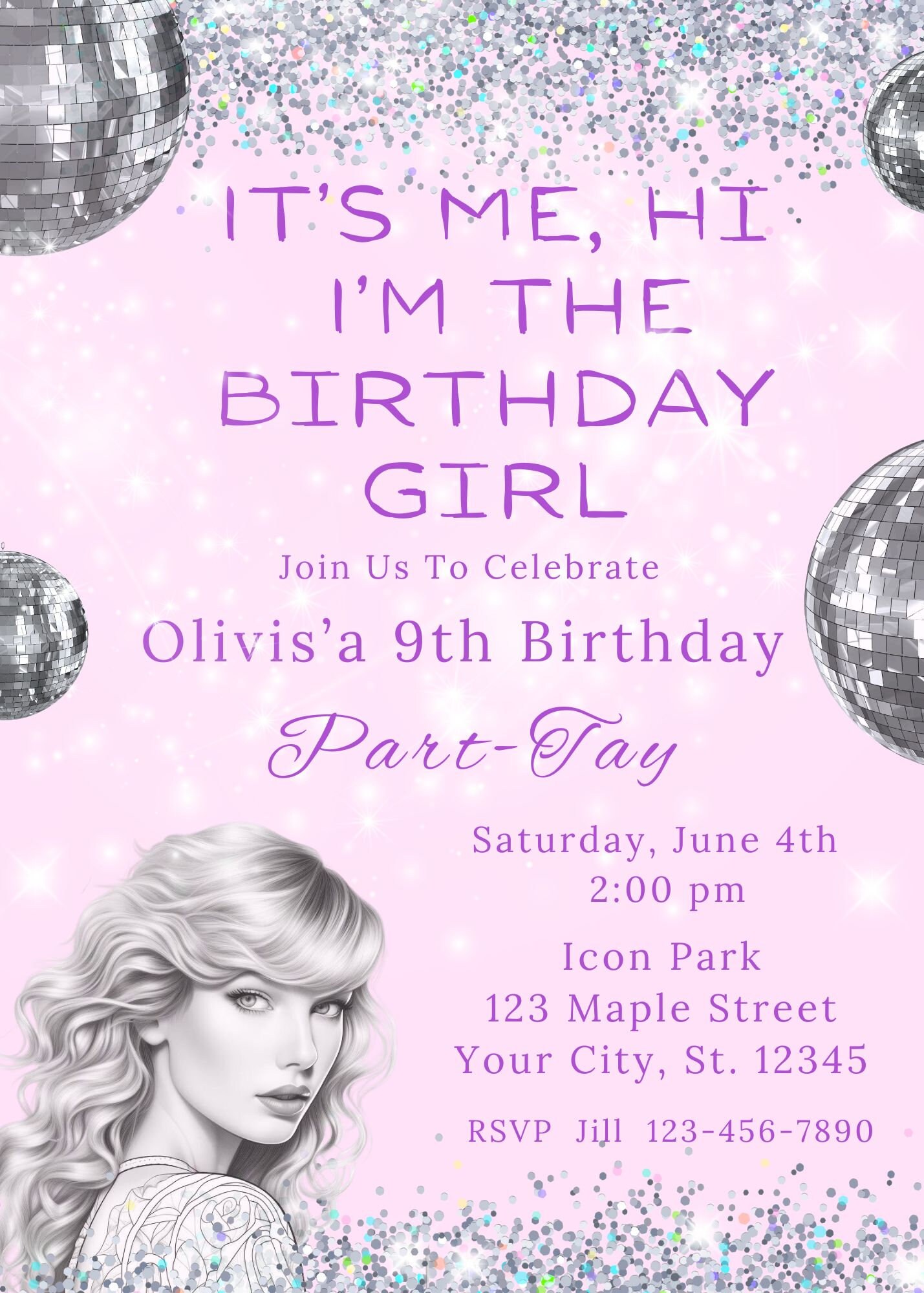Swiftie Invitation Swiftie Birthday Invitation Swiftie Party Invitation ...
