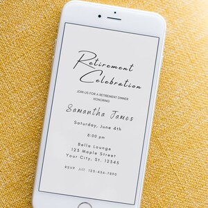 Retirement Invitation Template Retirement Party Invitation Digital ...