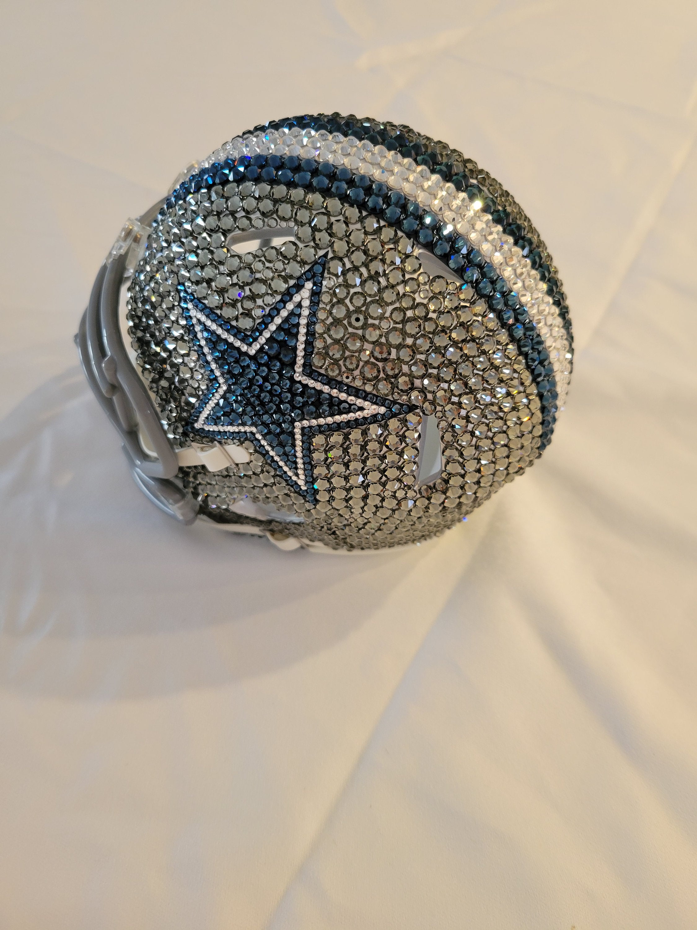 Swarovski Crystal Dallas Cowboys Mini Helmet NFL Bling Helmet Dad Gift ...