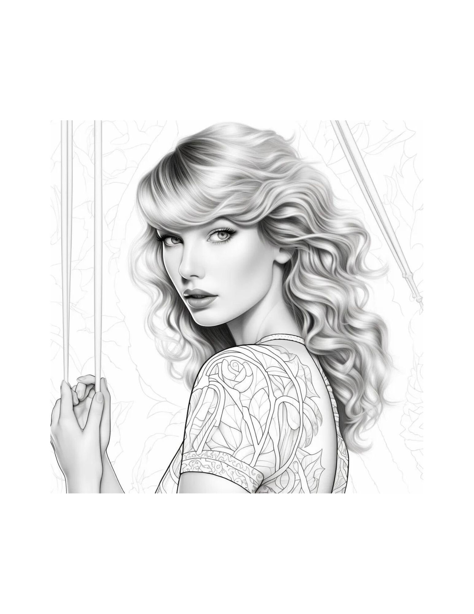 24 Page Taylor Eras Coloring Page Swift Printable Digital Download ...