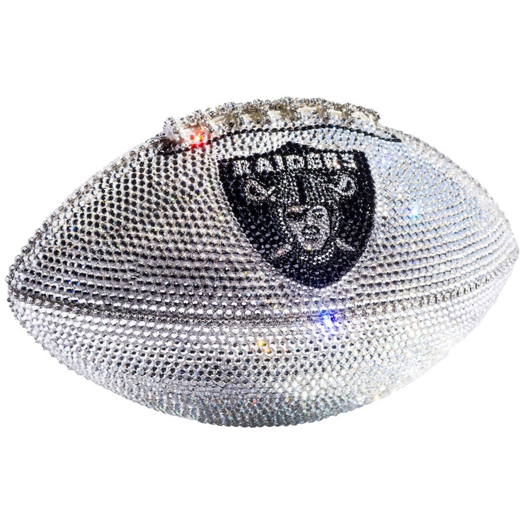 Swarovski Crystal Raiders Football Bling Football NFL Raiders Dad Gift ...