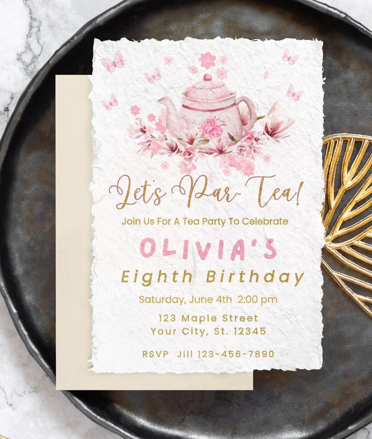 EDITABLE Tea Party Birthday Invitation Birthday Brunch Invitation ...
