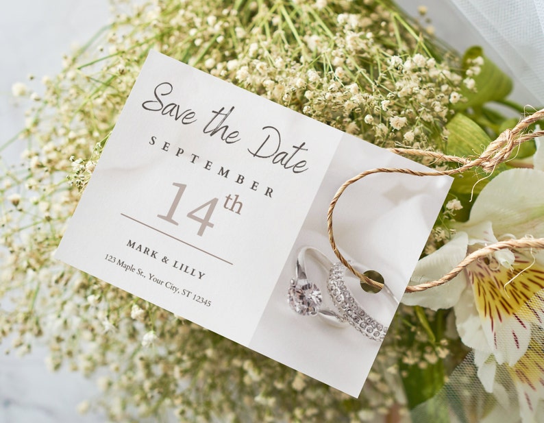 Editable Save the Date Template Minimalist Save the Date Printable Save ...