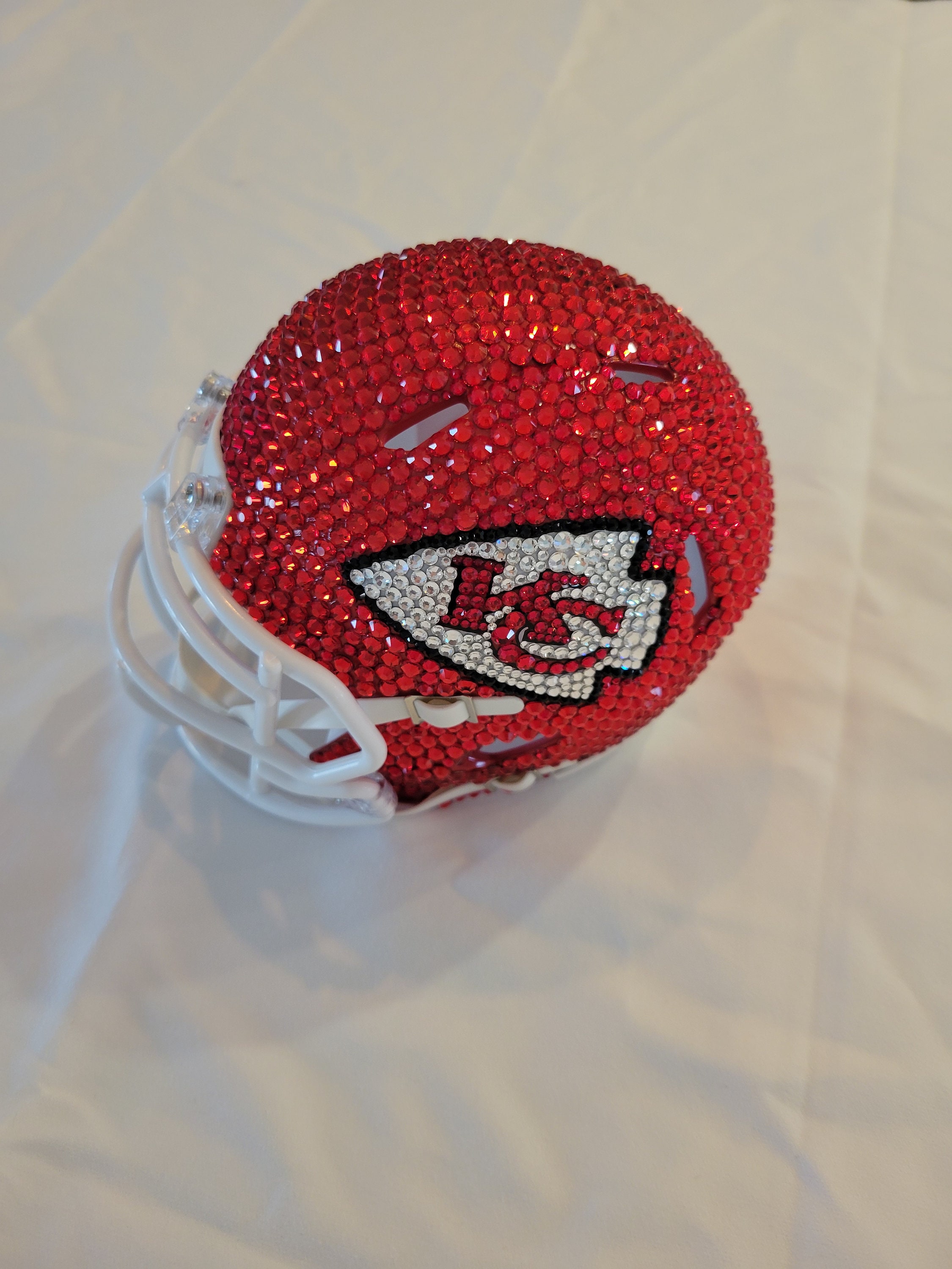 Swarovski Crystal Chiefs Mini Helmet, Bling Football Gift - Etsy