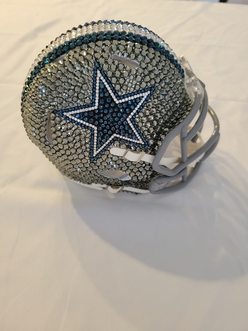 Swarovski Crystal Dallas Cowboys Mini Helmet, NFL Bling - Etsy