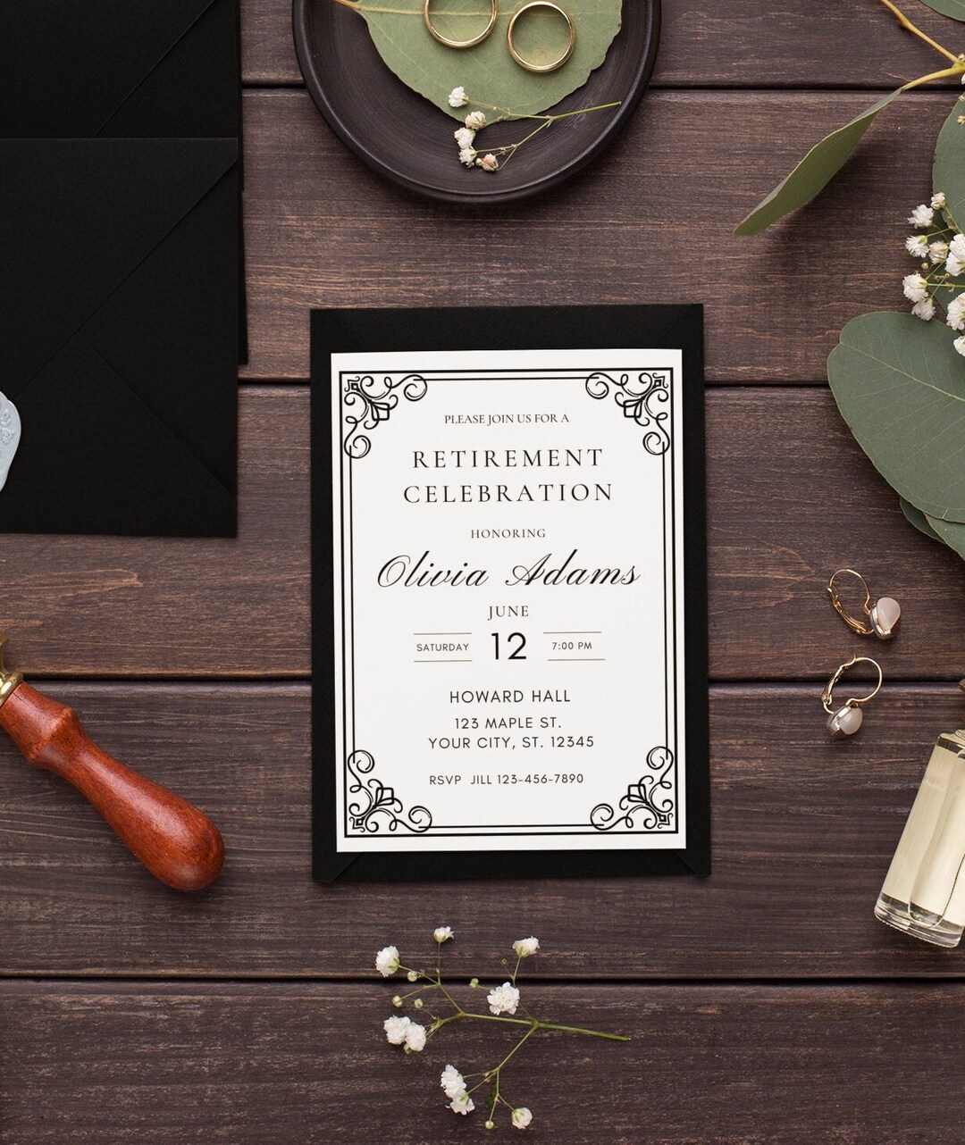 Modern Retirement Invitation Template Minimalist Retirement Party ...