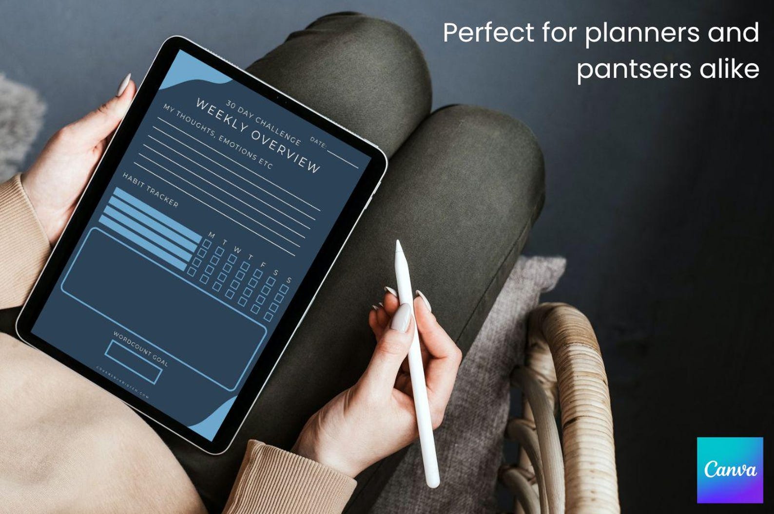 30 Day Writing Challenge Author Digital Planner and Writing Prompts ...