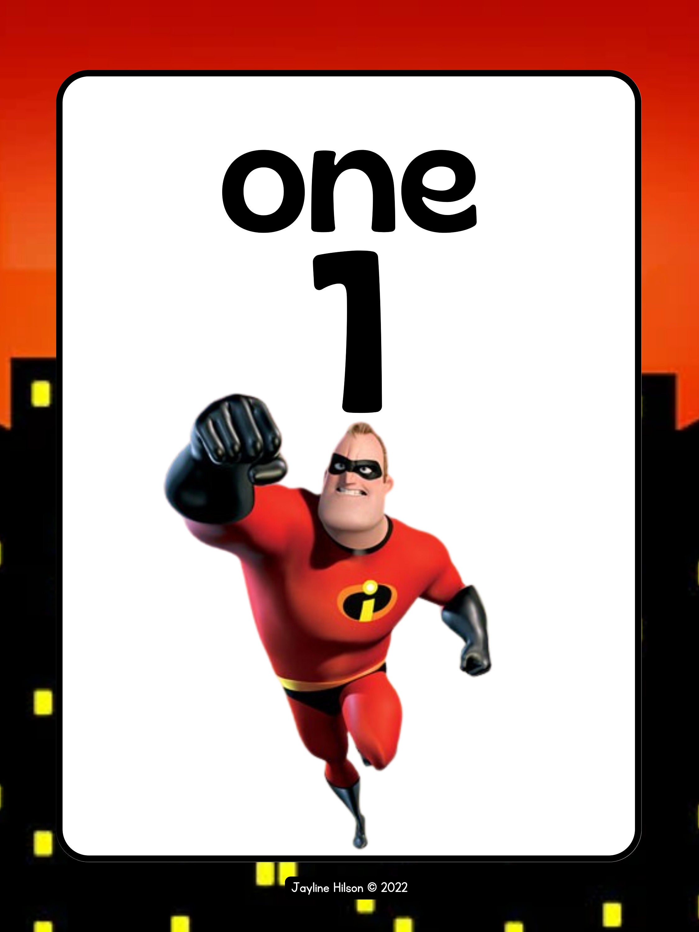 Incredibles Numbers 1-20 Classroom Posters DIGITAL - Etsy