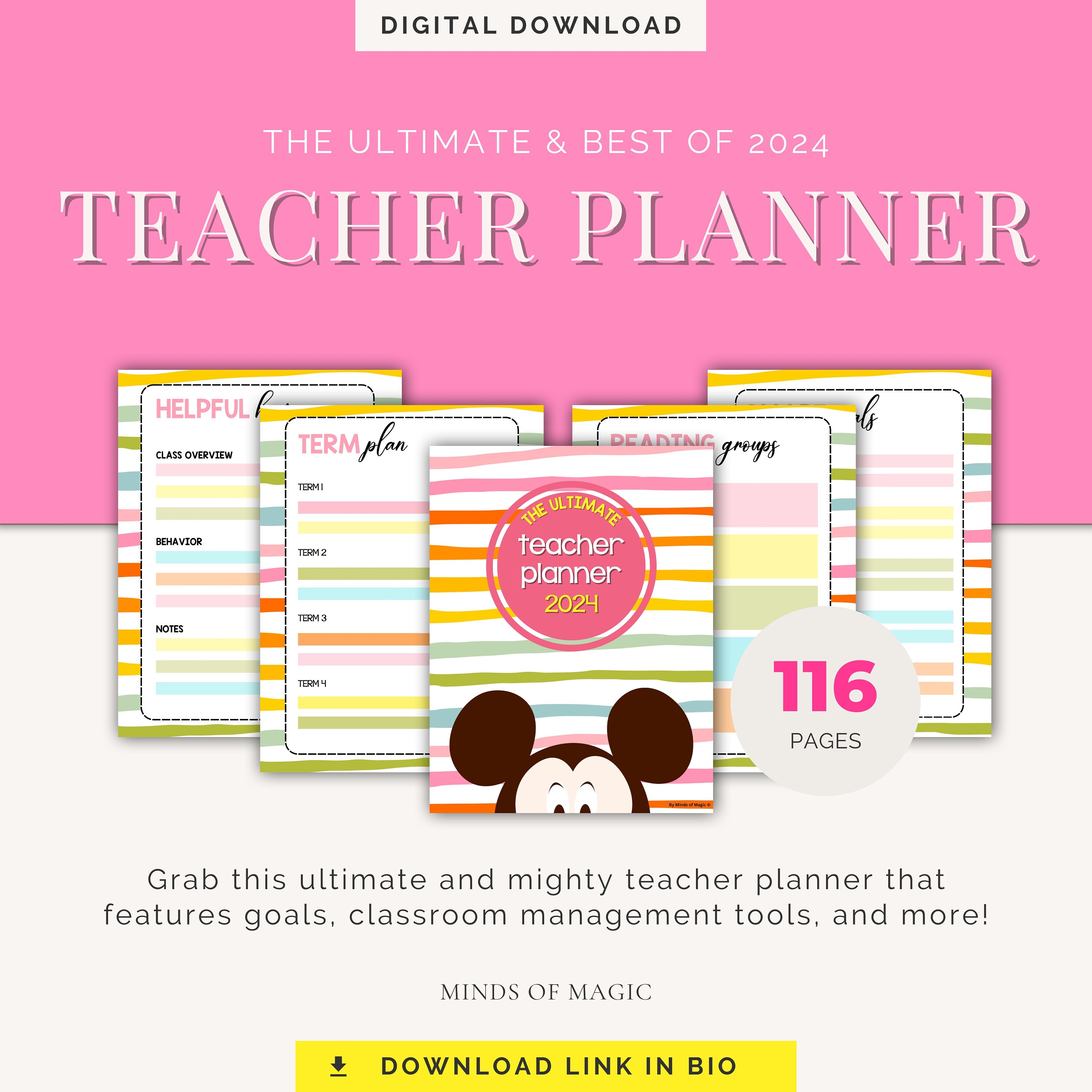 The ULTIMATE 2024 TEACHER PLANNER - Etsy