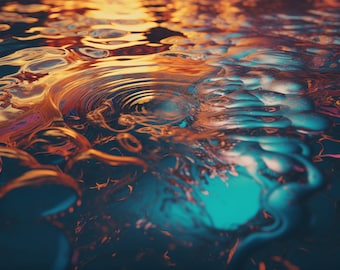 Vibrant Psychedelic Water Reflections - Etsy