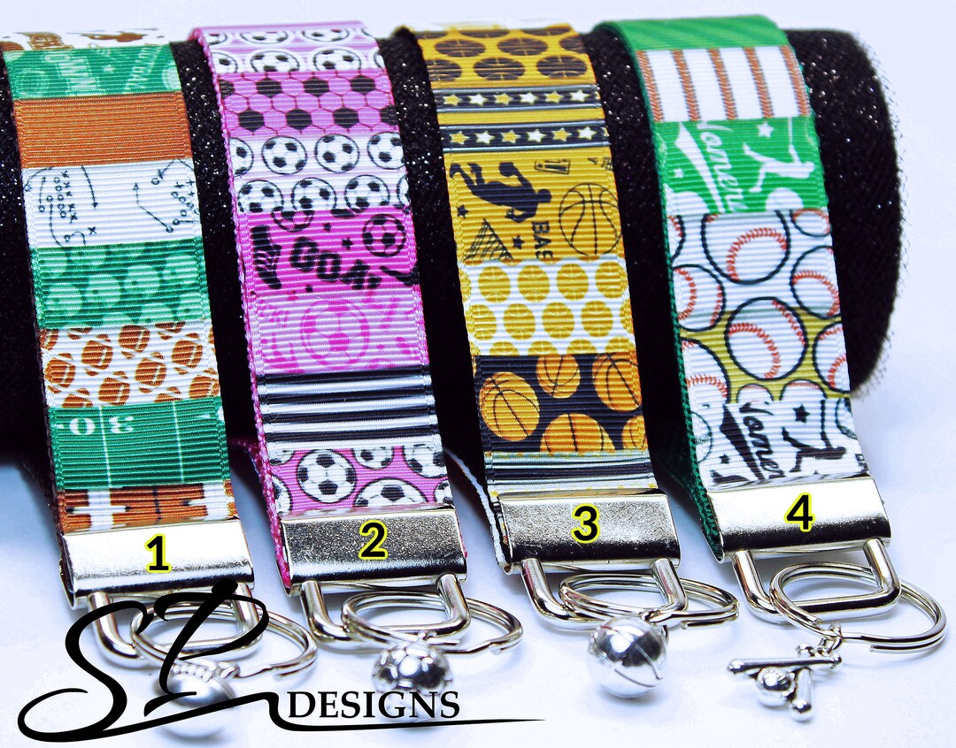 Key Fob Wristlet, Basketball, Baseball, Football, Soccer, - Etsy