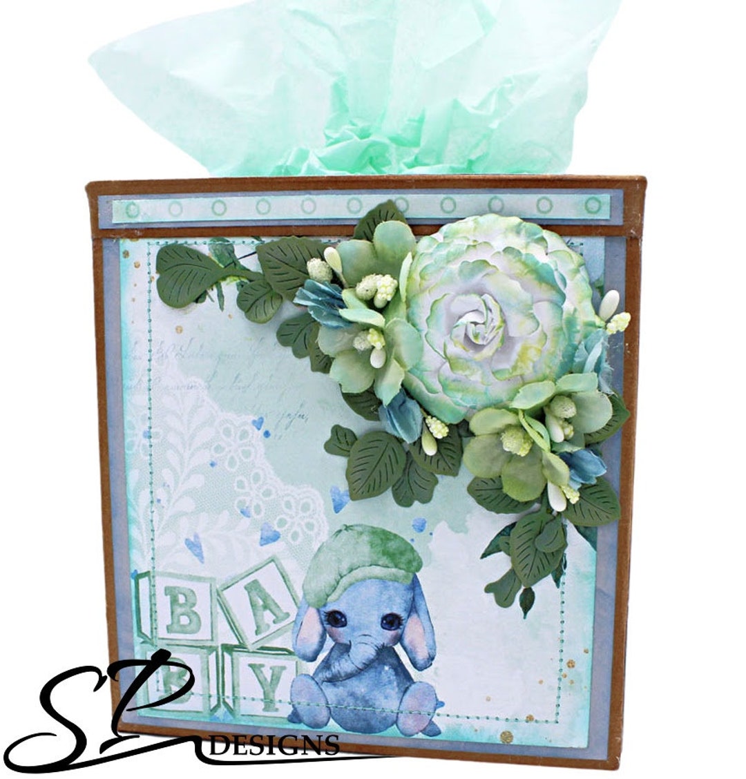 Baby Boy Tissue Box Cover/ Tissue Box Cube/ Baby Shower/ Baby Gift - Etsy