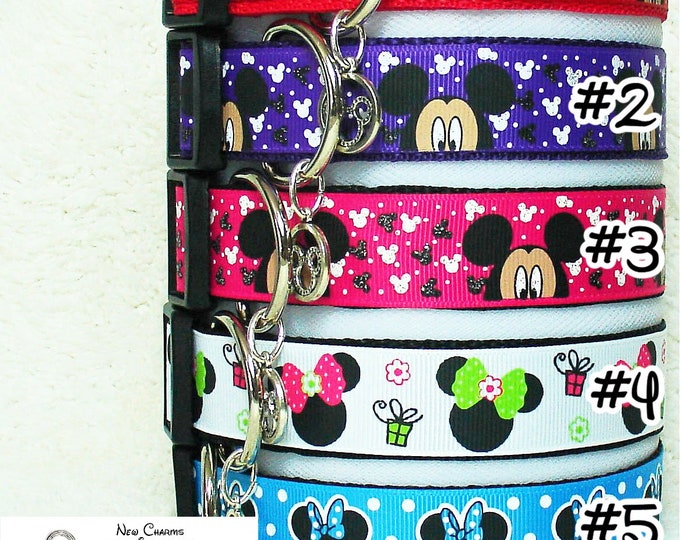 Mickey Mouse Dog Collar, Disney Lovers, Black and White Dog Collar ...