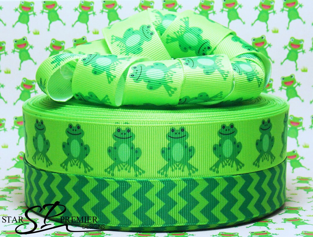 Frog Grosgrain Ribbon 3 Yards - Etsy