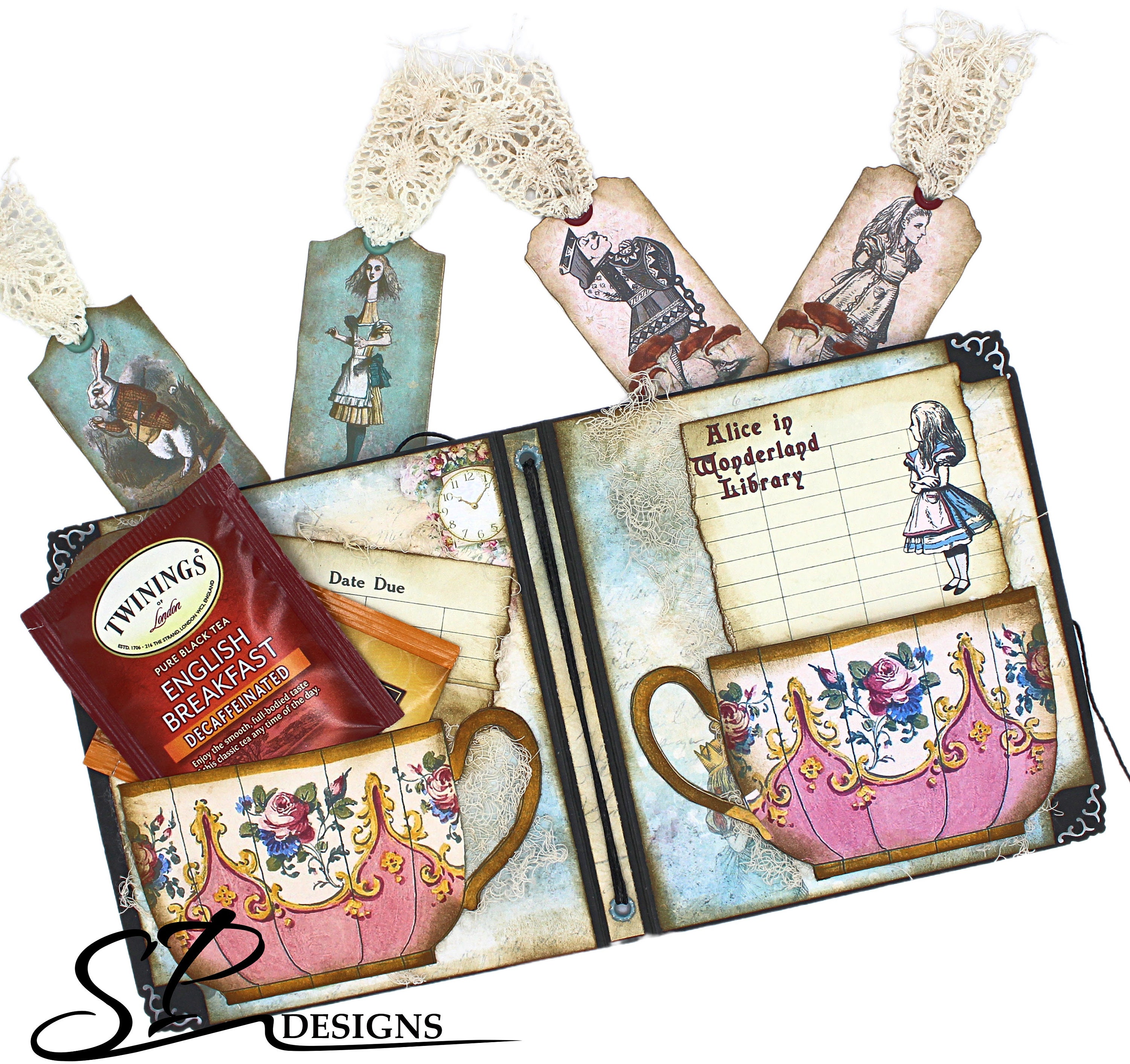 Alice in Wonderland Tea Bag Book - Etsy