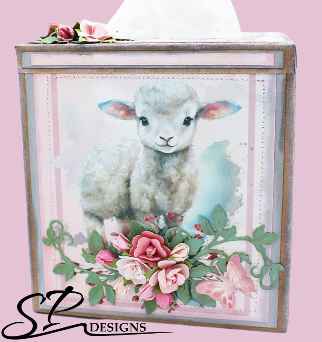Baby Girl Tissue Box Cover/ Tissue Box Cube/ Baby Shower/ Baby Gift - Etsy