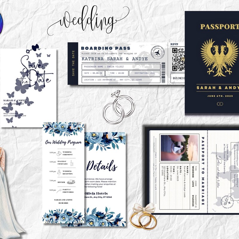 Destination Wedding Invitations - Etsy