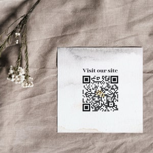 Wedding Invitation QR Code Template, Digital Printable Editable Wedding ...