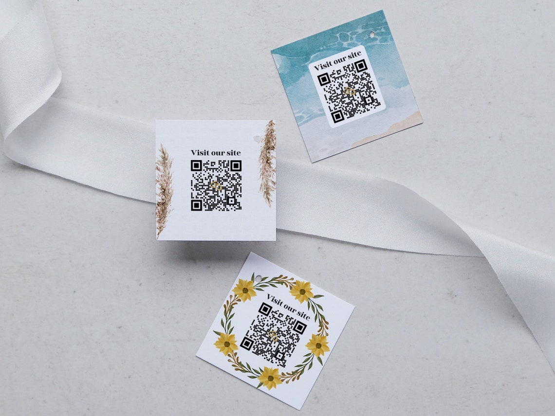 Wedding Invitation QR Code Template, Digital Printable Editable Wedding ...