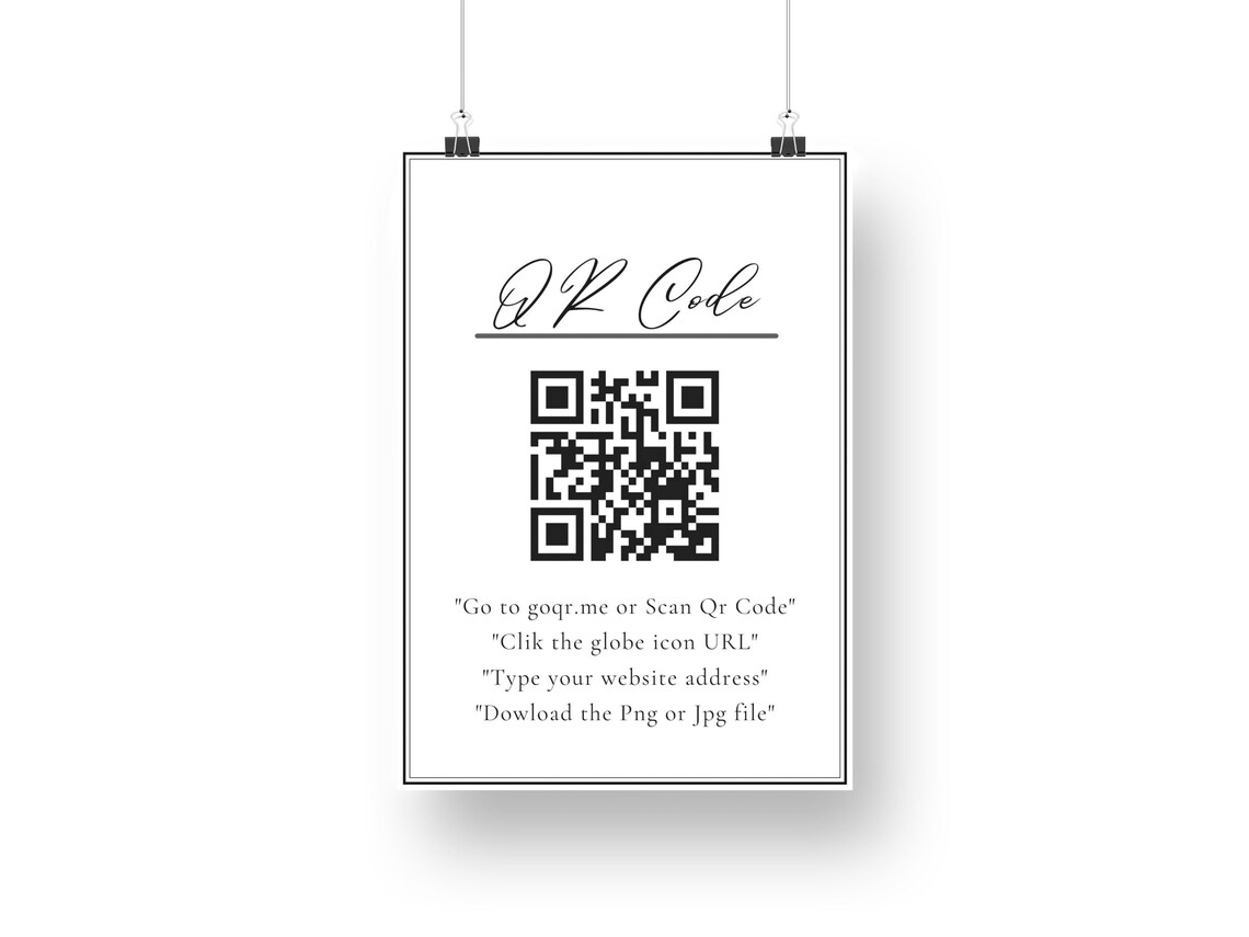 Wedding Invitation QR Code Template, Digital Printable Editable Wedding ...