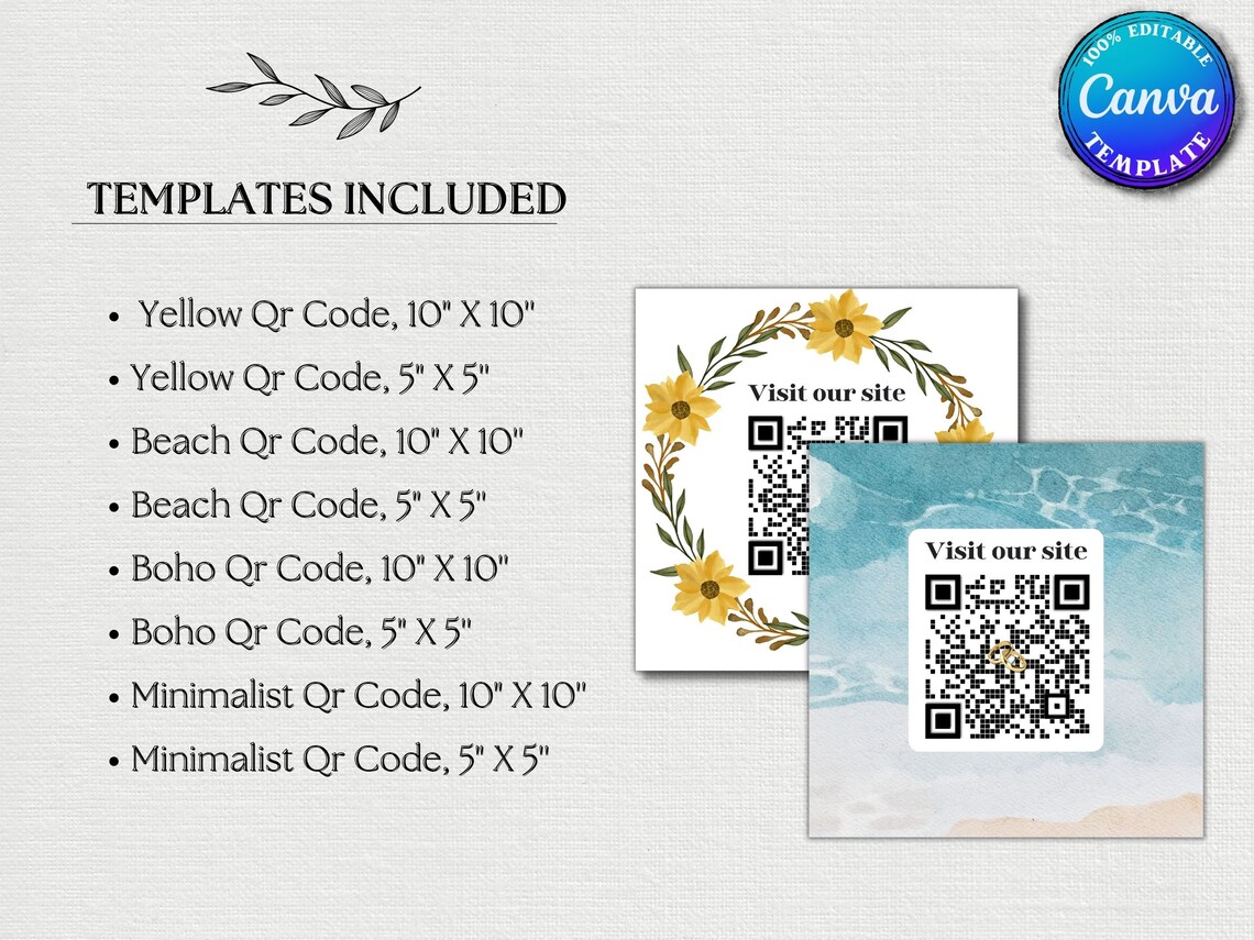 Wedding Invitation QR Code Template, Digital Printable Editable Wedding ...