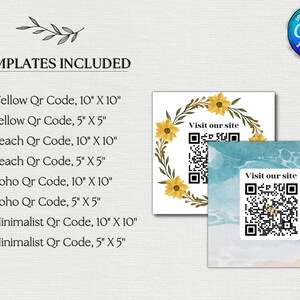 Wedding Invitation QR Code Template, Digital Printable Editable Wedding ...