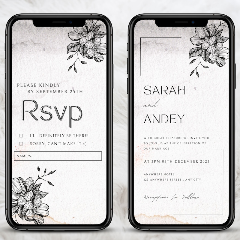Digital Wedding Invitations - Etsy