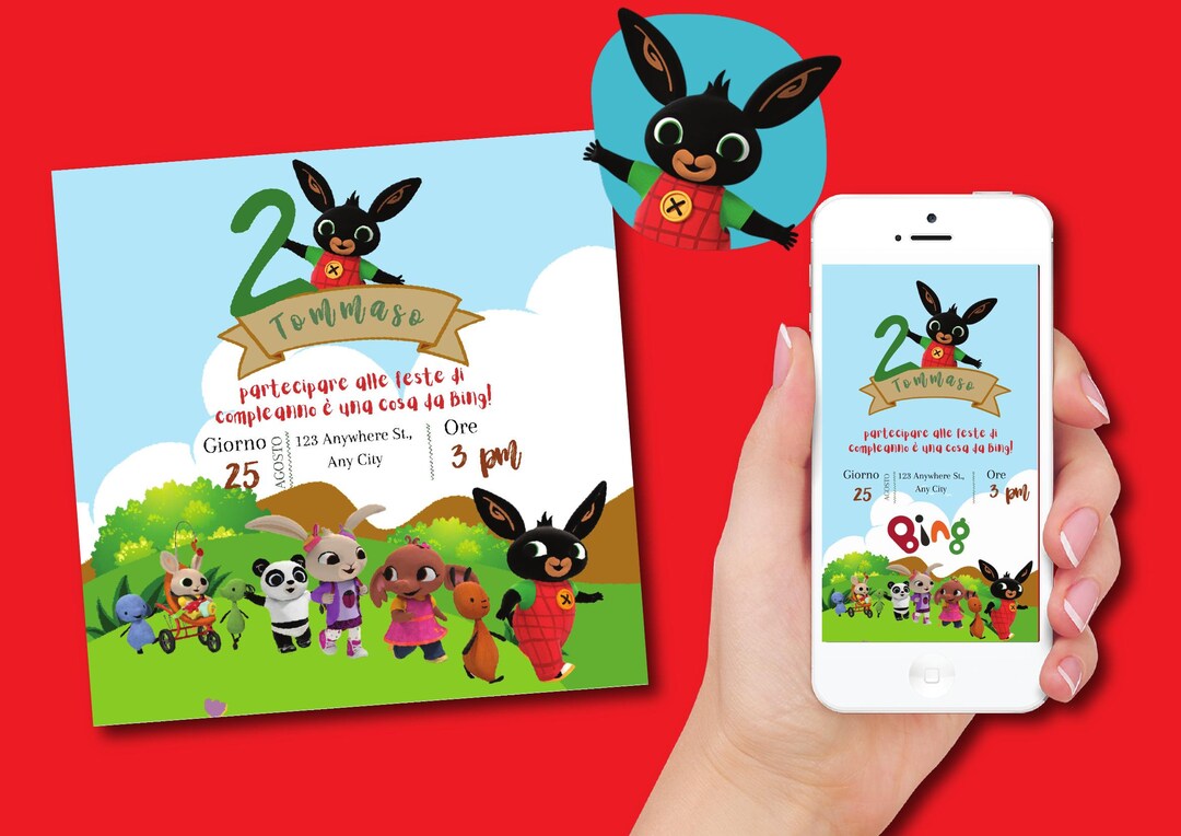 Printable Invitation Virtual Birthday Invitation With Bing - Etsy