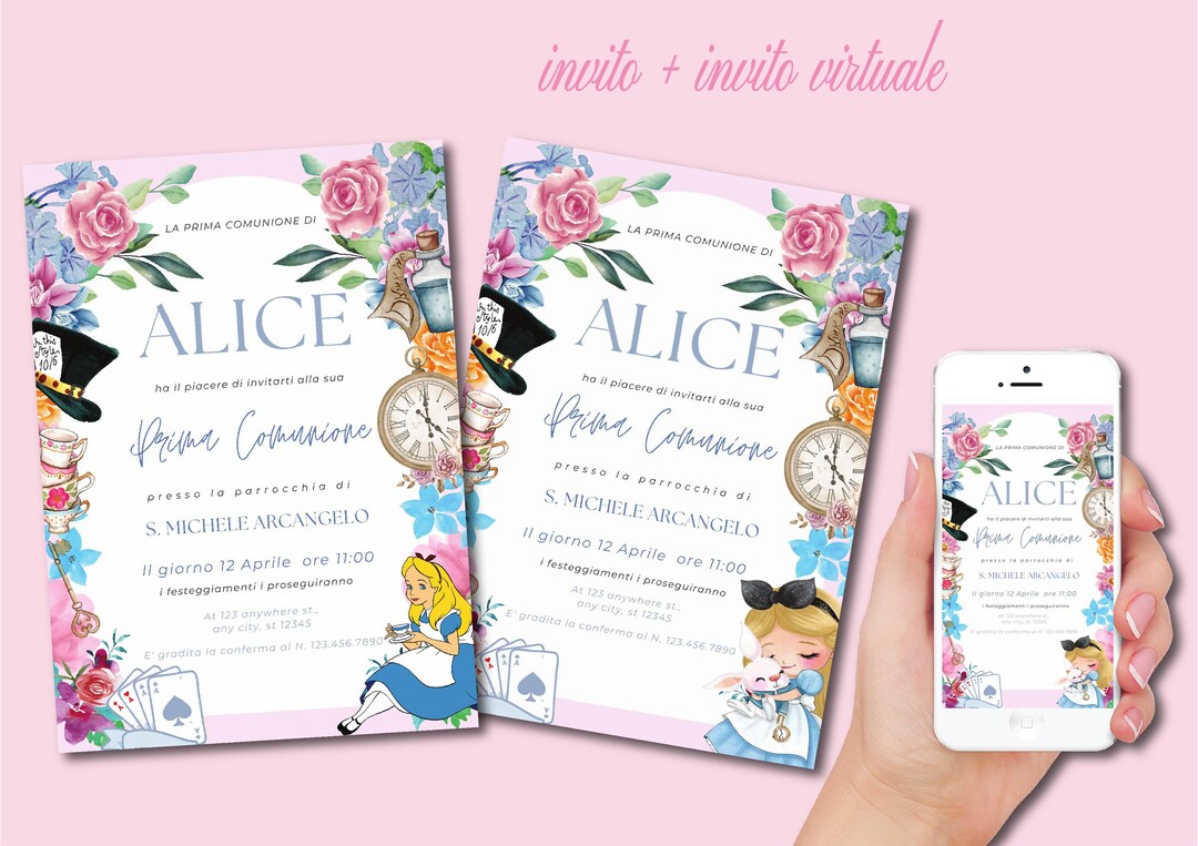 Printable Invitation Virtual Invitation First Communion With - Etsy