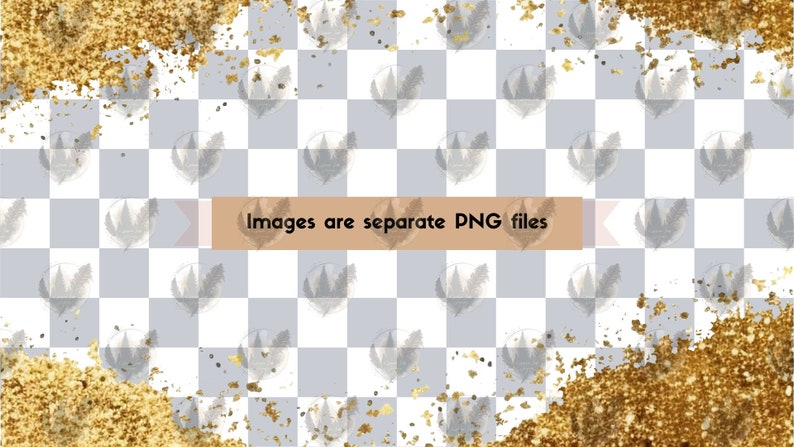 Gold Glitter Borders Clipart, Gold Glitter Png Overlays, Clip Art Gold ...