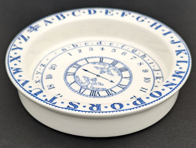 Vintage Adams Child’s ABC Alphabet Clock Plate, Bowl, & Cup, Real ...