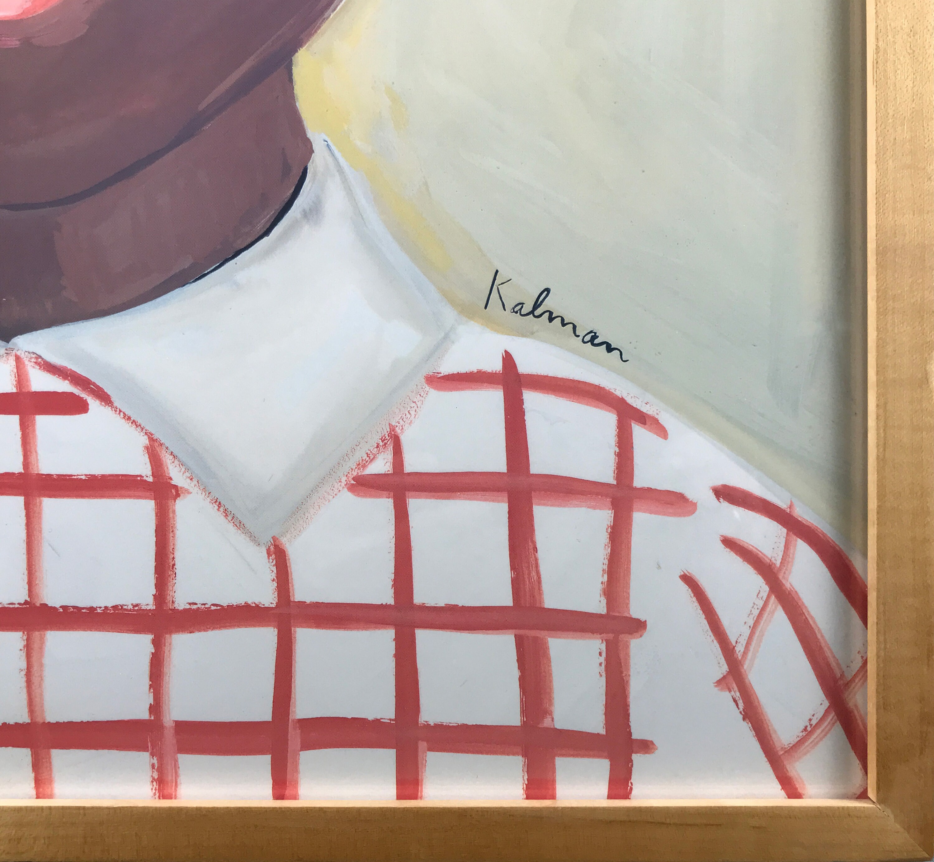 Maira KALMAN, Portrait of Girl in Gingham, Print -- Framed & Signed in ...