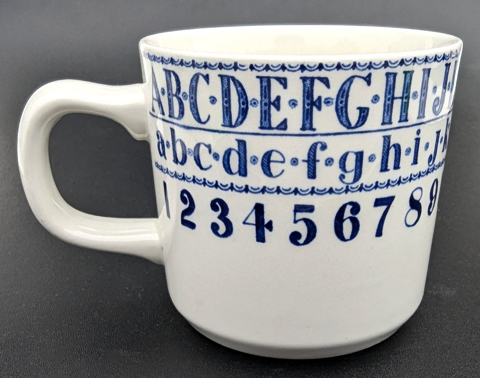 Vintage Adams Child’s ABC Alphabet Clock Plate, Bowl, & Cup, Real ...