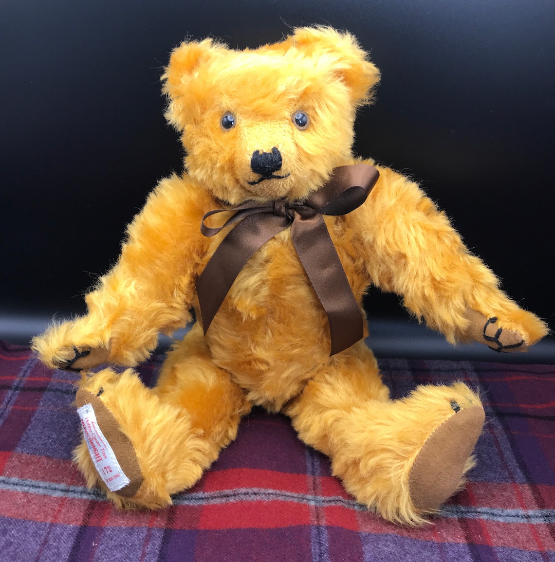 Vintage Signed & Numbered Merrythought England Mohair Teddy Bear -- 15 ...