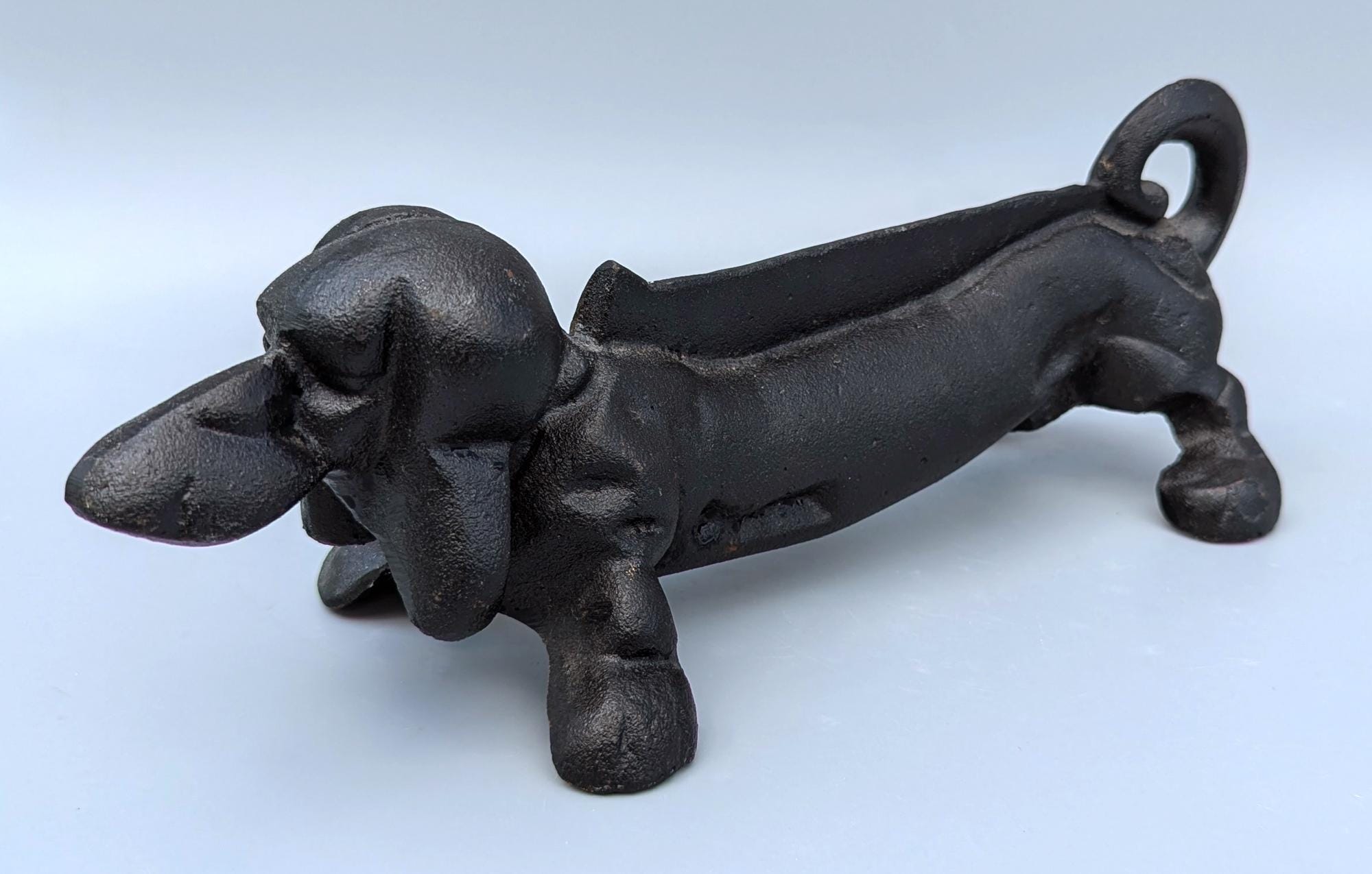 Vintage Heavy Cast Iron Wiener Dog Boot Scraper Door Stop, 13 Inches ...