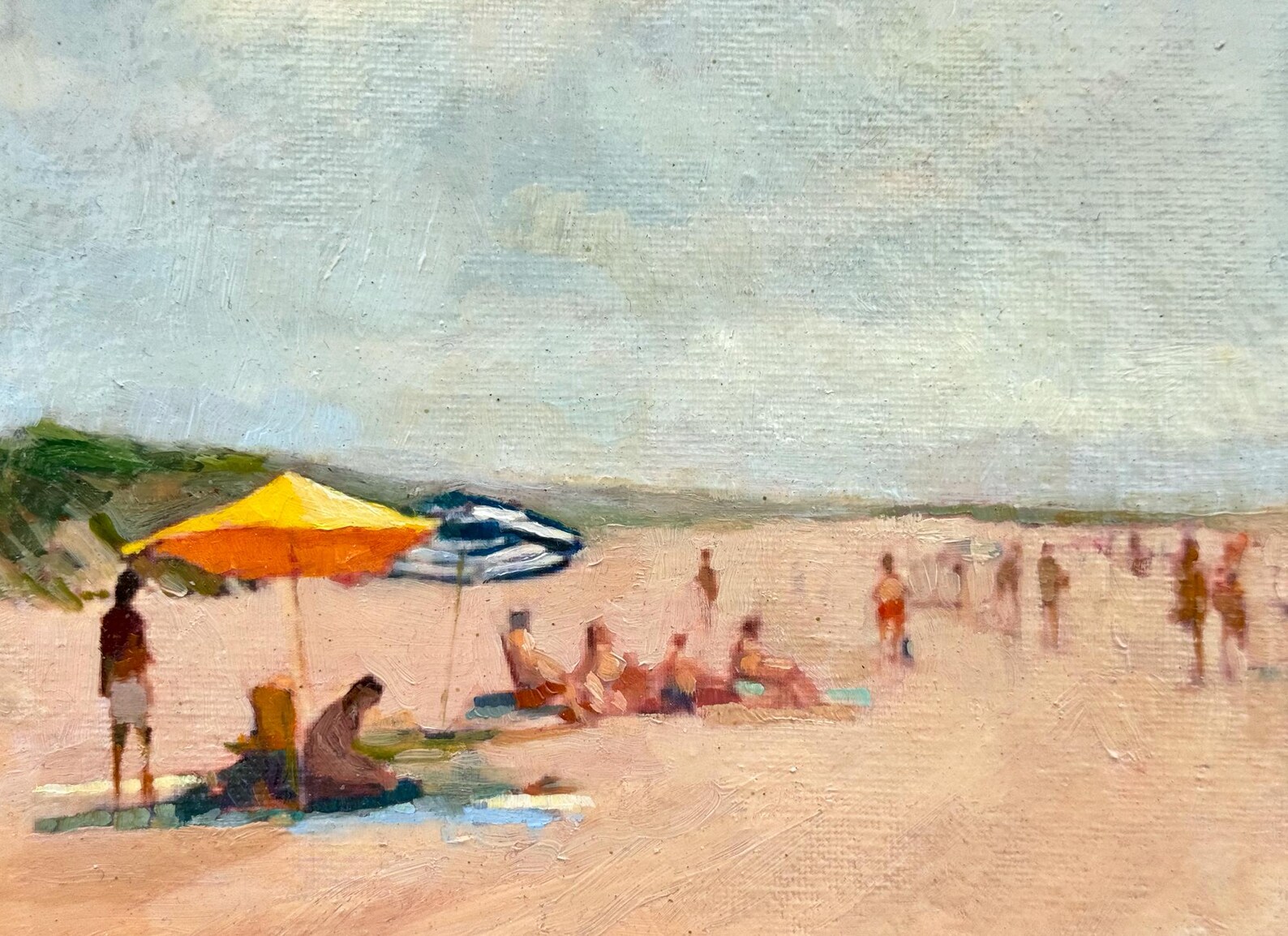 Original Impressionist Painting of a Beach Landscape, Signed & Framed ...