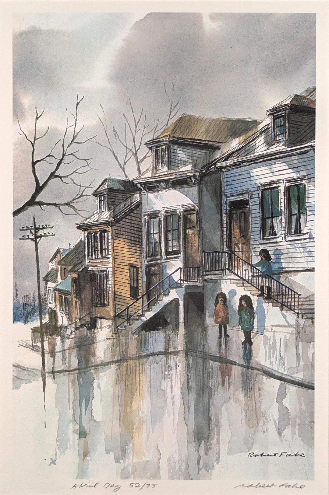 Robert FABE Lithograph Pencil Signed, Numbered, Framed "april Day ...
