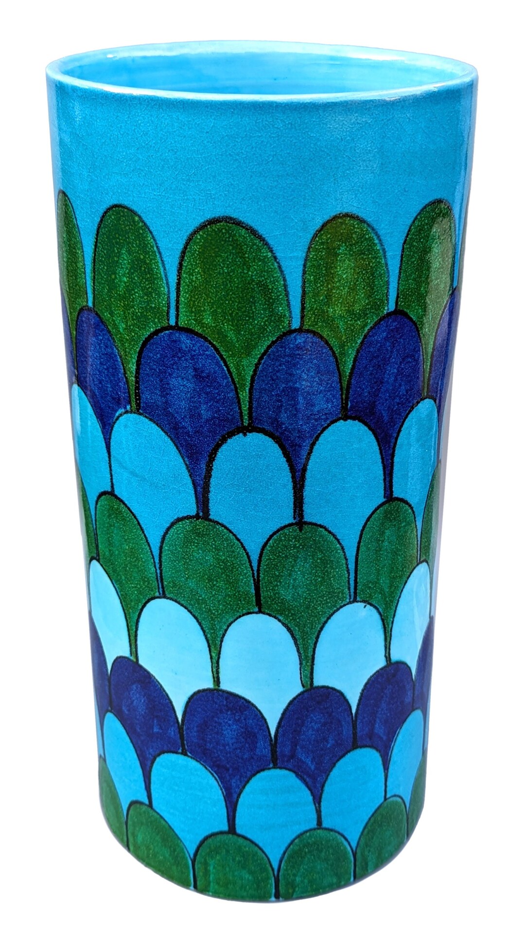 MCM Italian Bellini Vase for Rosenthal Netter Ceramic Pottery Large 18 ...