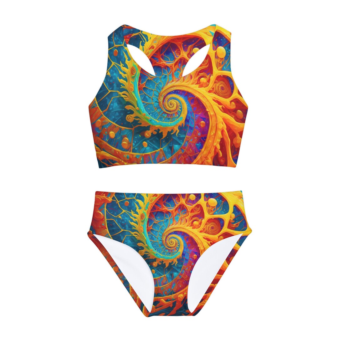 Universal Swirl Girls Two Piece Swimsuit - Etsy