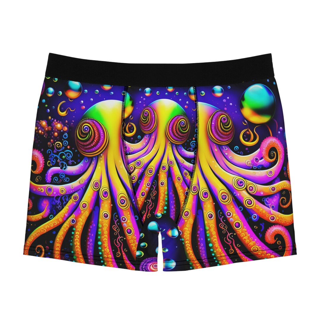 Rainbow Octopus Boxer Briefs - Etsy