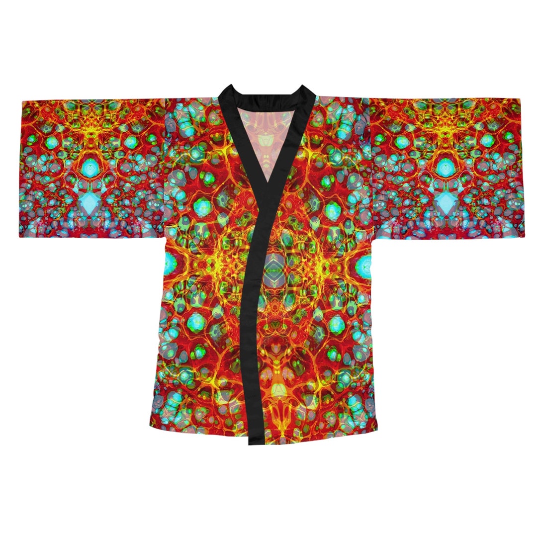 Fire Long Sleeve Kimono Robe - Etsy