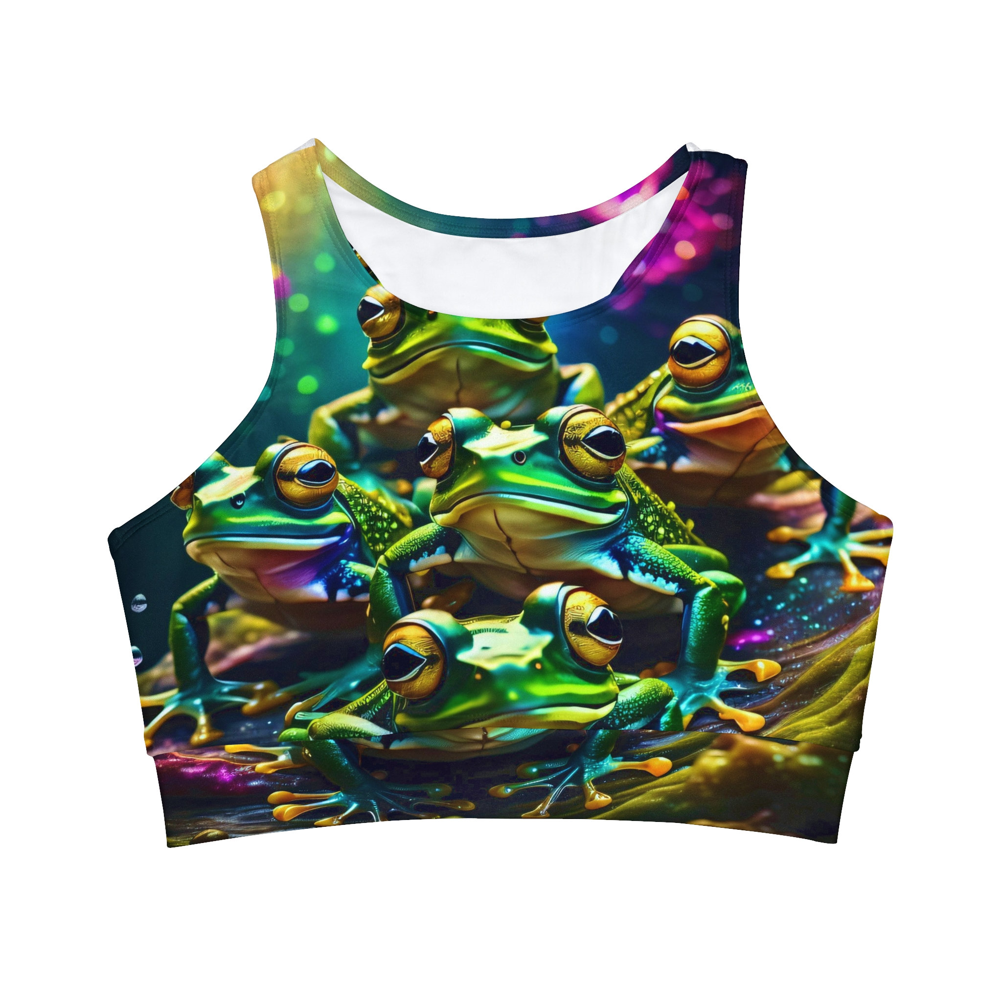 Frogs Chillin High Neck Crop Bikini Top - Etsy