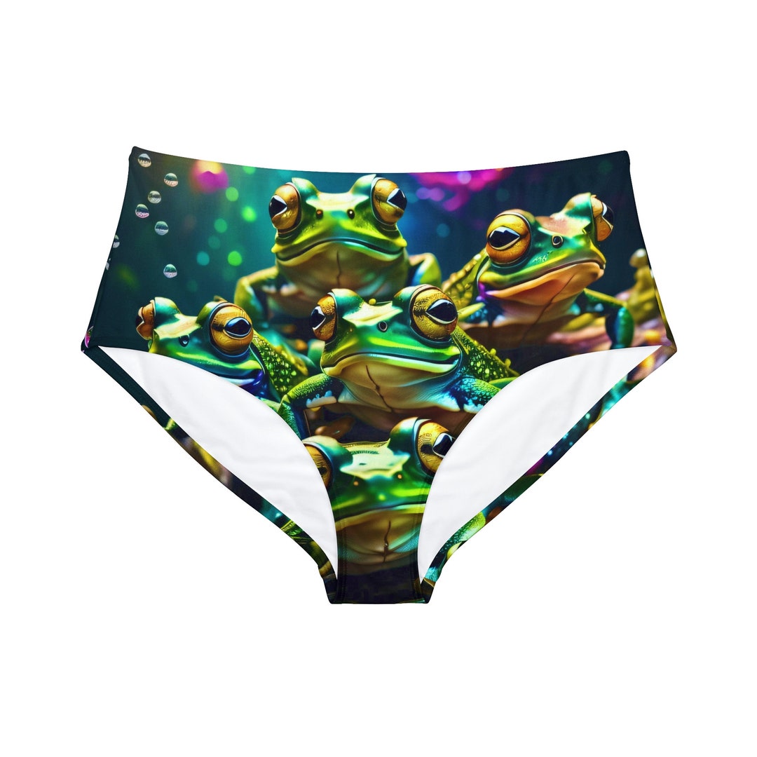 Frogs Chillin High-waist Hipster Bikini Bottom - Etsy