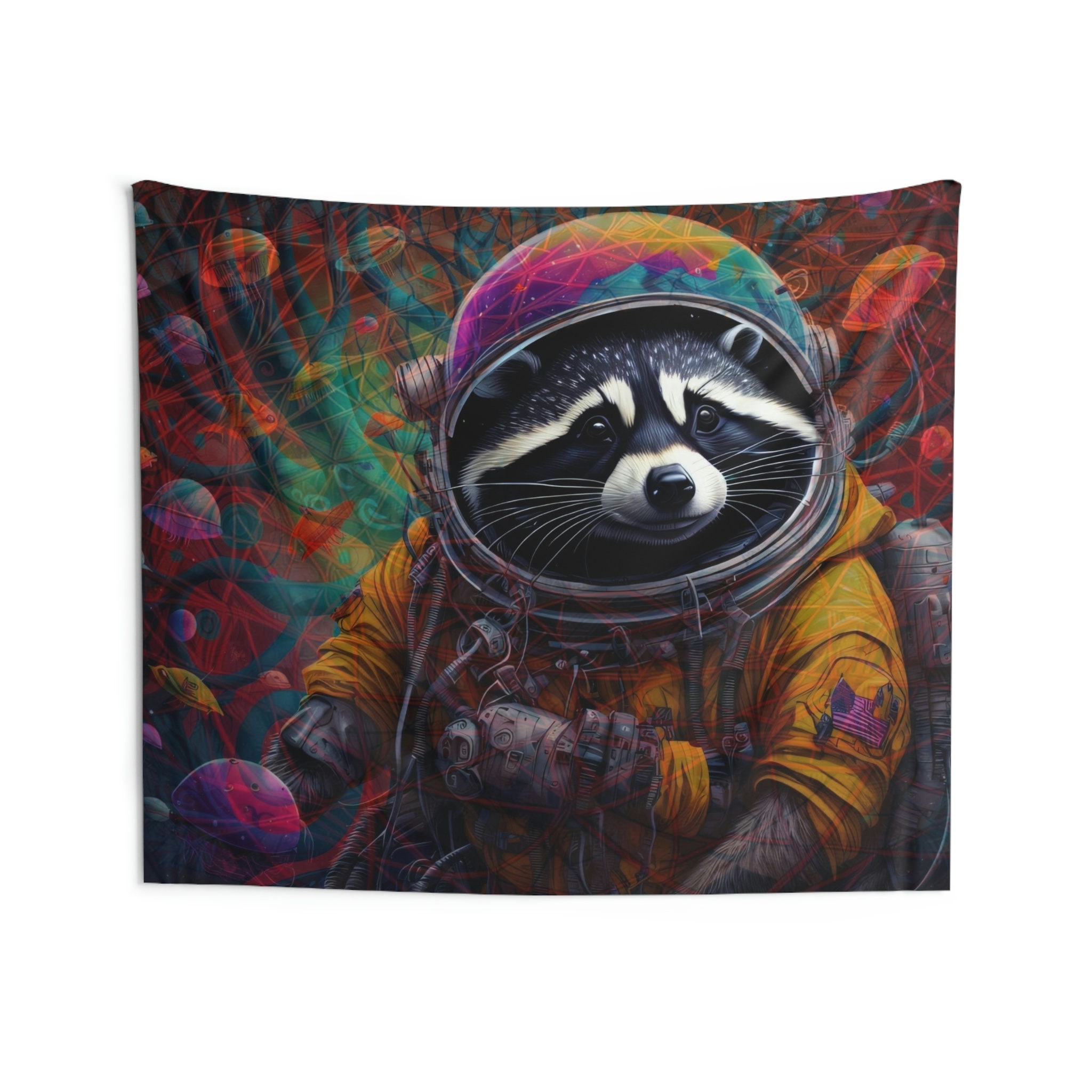 Space Raccoon Wall Tapestries - Etsy