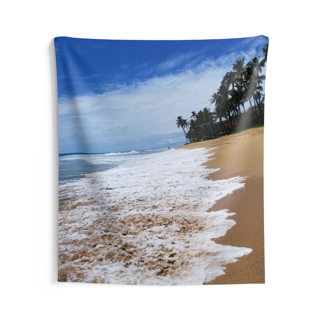 Water and Sand Beach Tapestry - Etsy