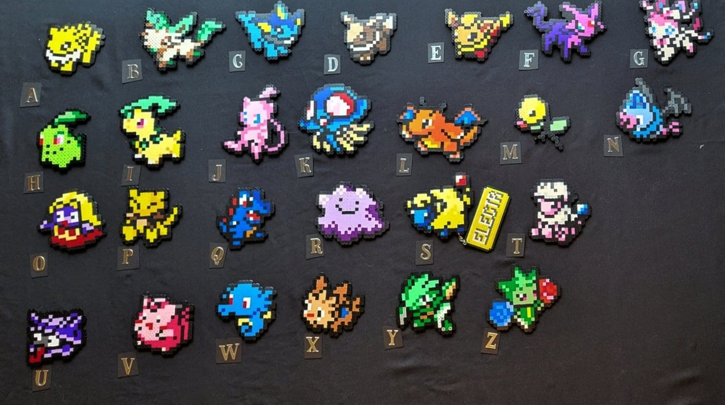 Custom Pokemon Perler Bead Figures Made Custom to Order Resin Coated ...