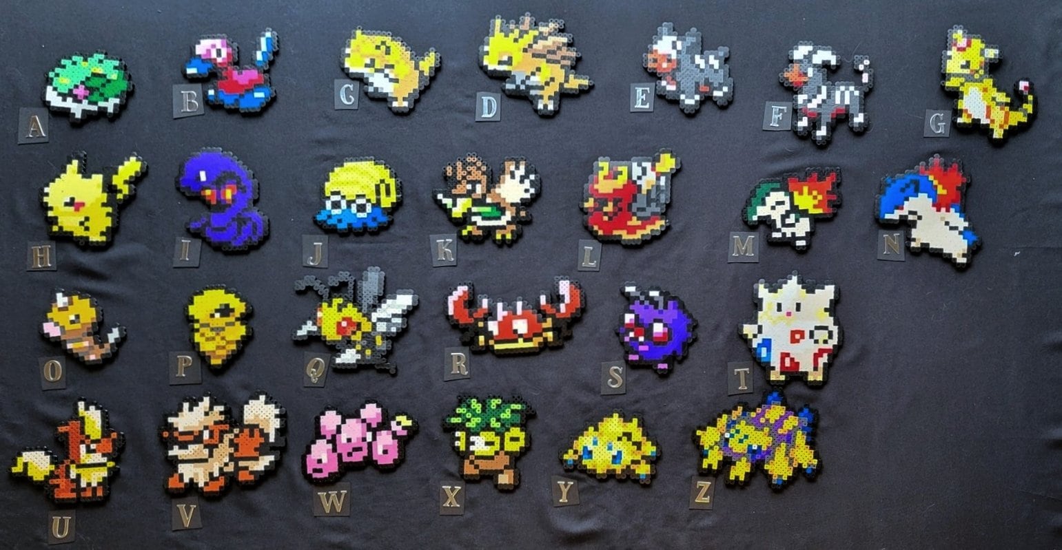 Custom Pokemon Perler Bead Figures Made Custom to Order Resin Coated ...