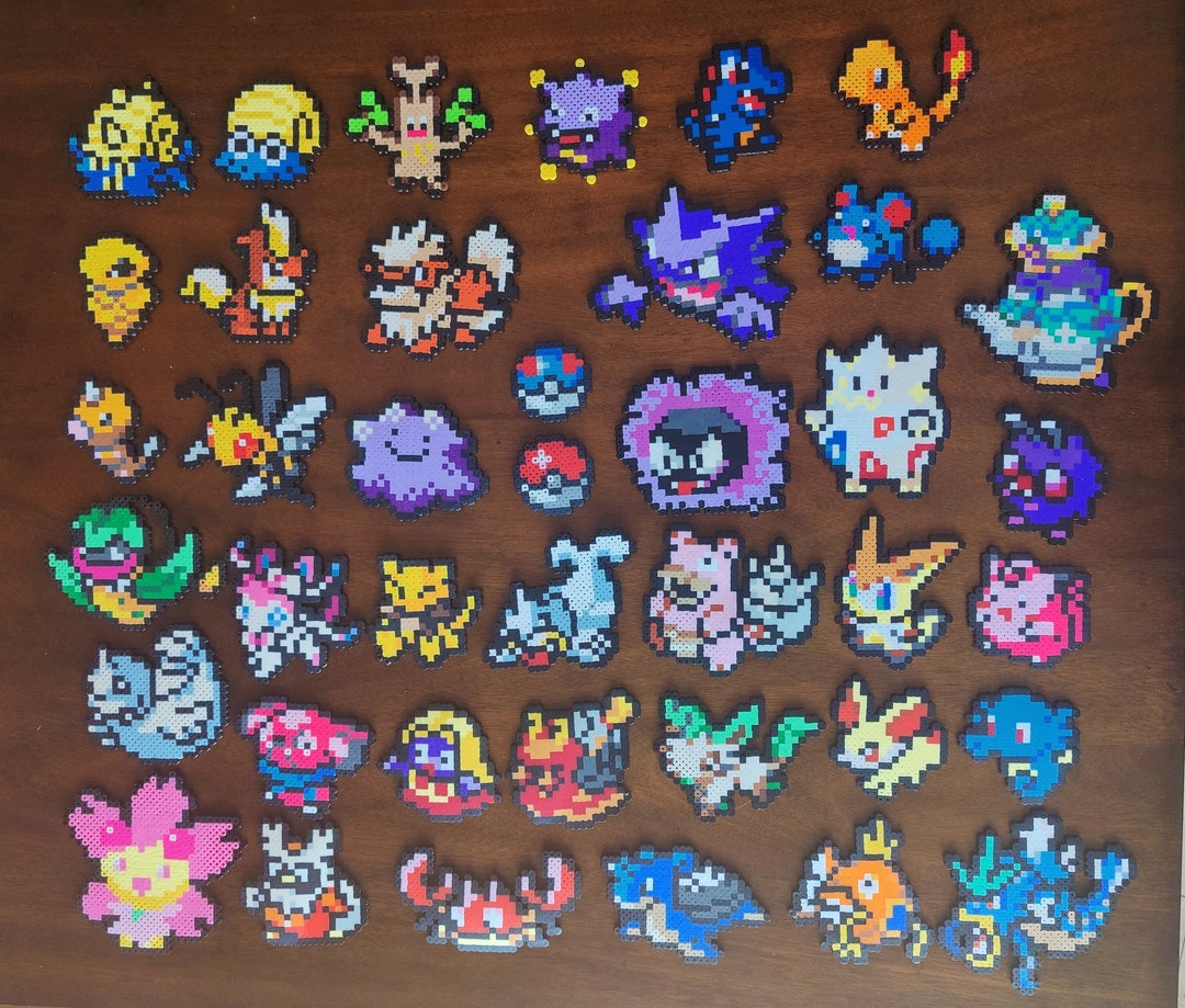 Custom Pokemon Perler Bead Figures Made Custom to Order! Resin Coated ...